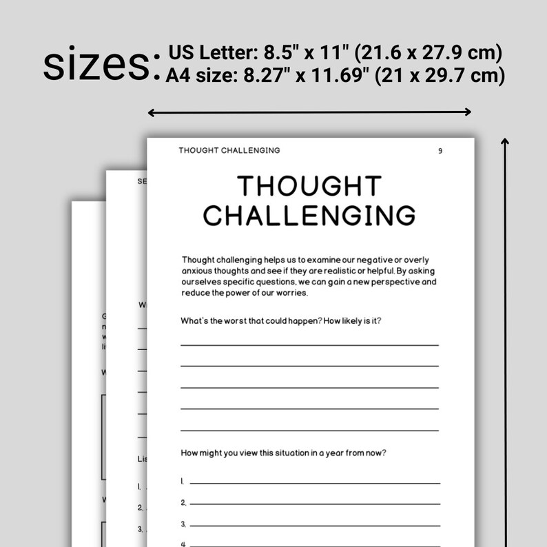 Overthinking Workbook I Digital Download I Template I Worksheet - Etsy