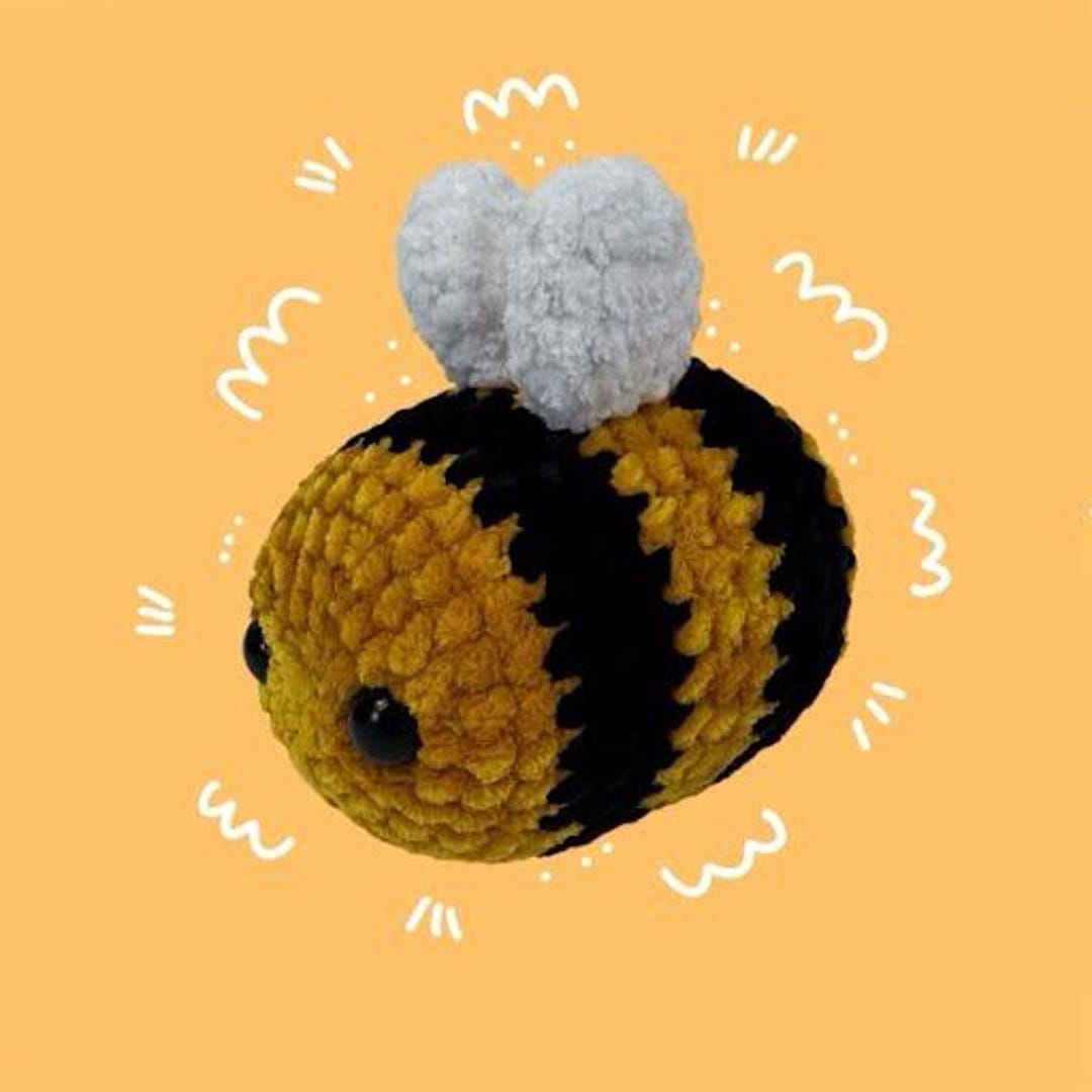 Bumblebee Amigurumi Crochet Bee Plushie Toy Soft Stuffed Stuffy Plush ...