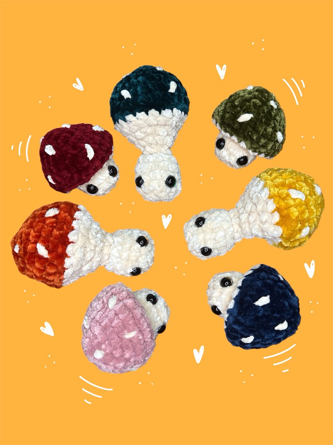 Mushie the Mushroom - Cute Mushroom Pop-it Crochet Plushie Soft Squishy ...