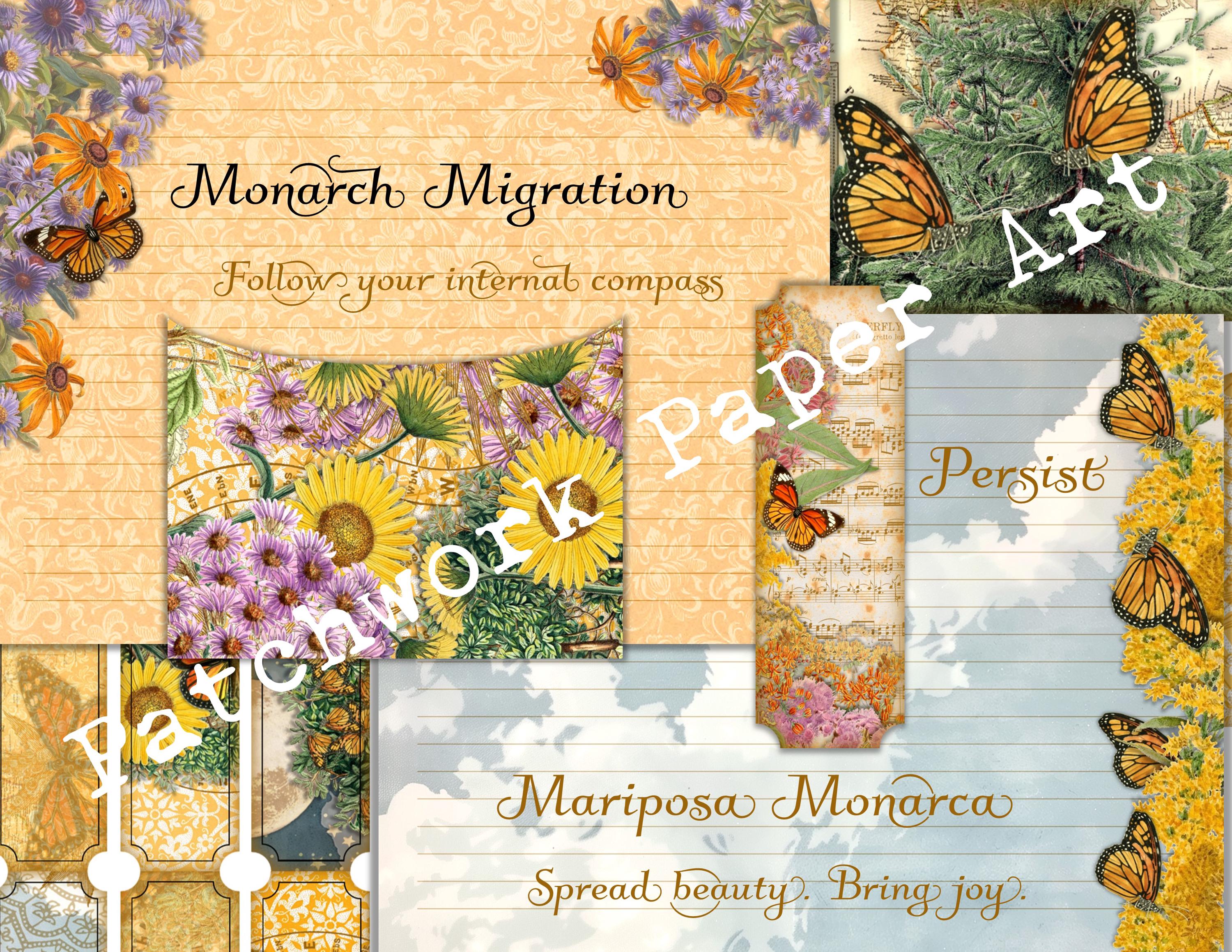 MONARCH MIGRATION Printable/junk Journal Kit/digital/monarch Butterfly ...