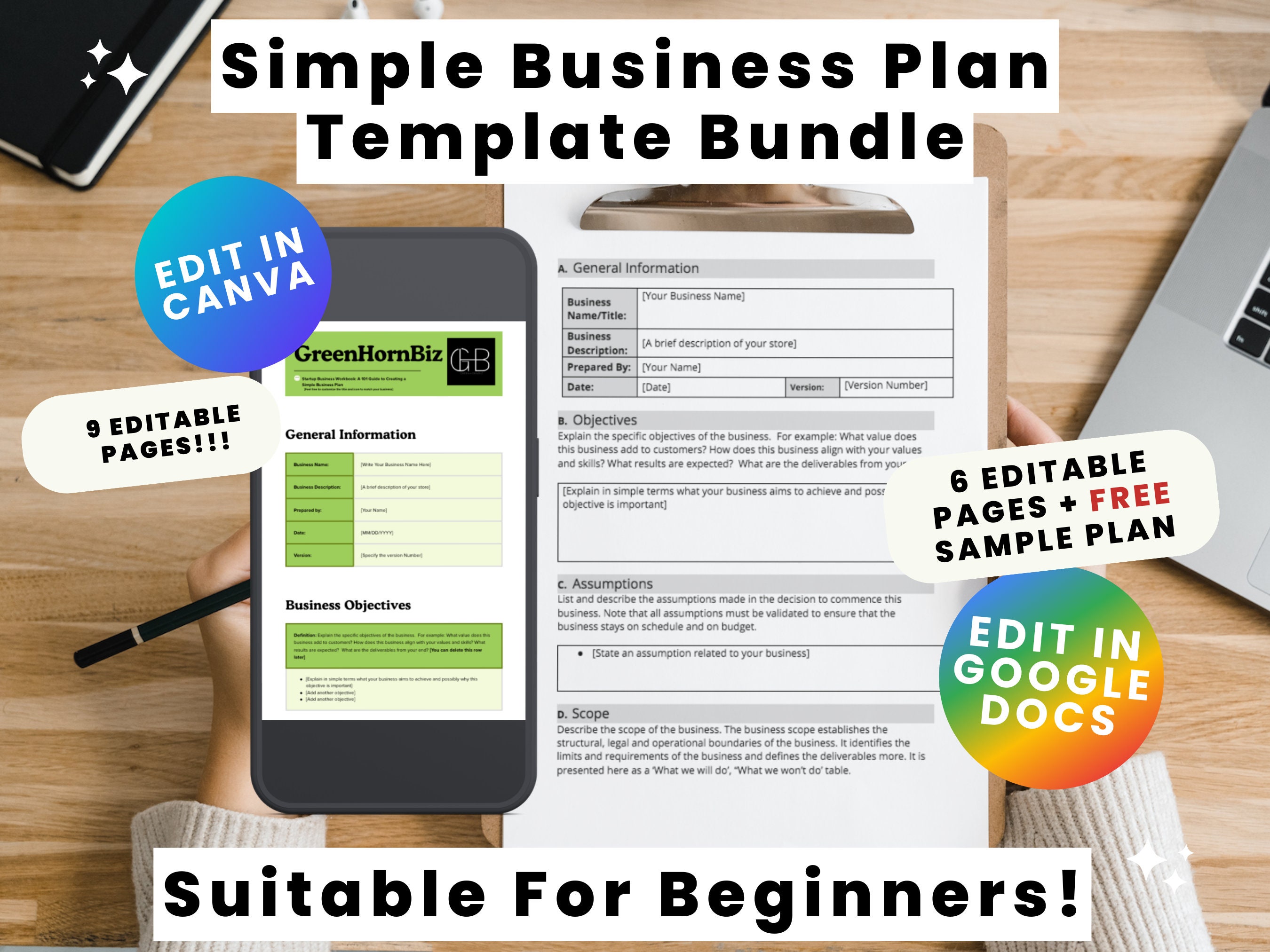 A 101 Guide to Creating a Simple Business Plan | Printable Small ...