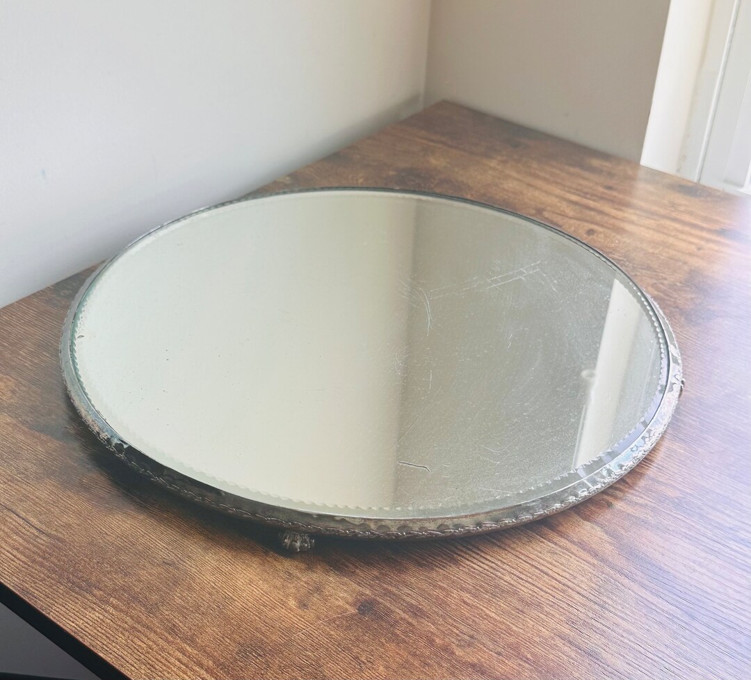 Vintage Mirror Plateau Pairpoint Mfg Co Silver Plate Footed Mirror ...