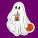 Cute Ghost Drinking Boba | Boba Ghost | Halloween Ghost | Ghost | Ghost ...