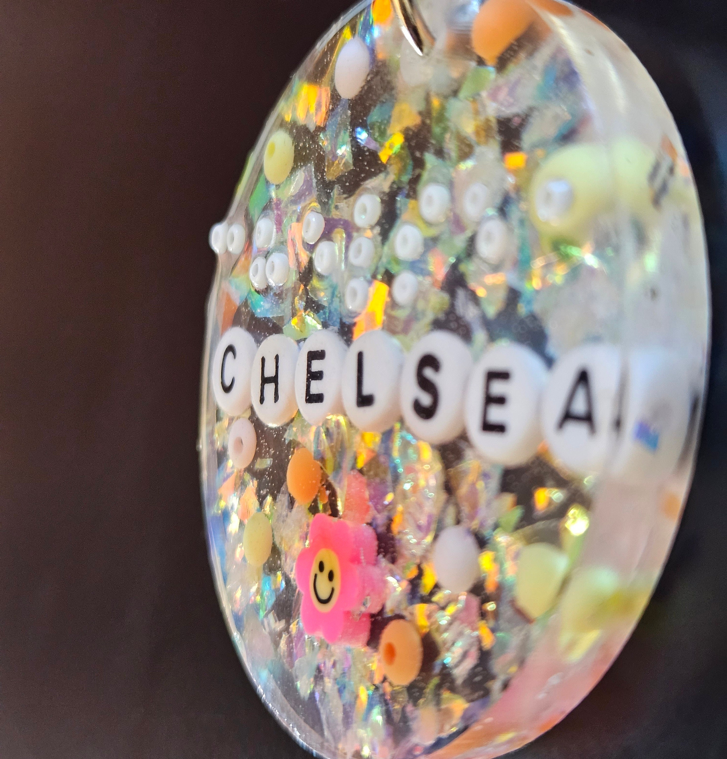 BRAILLE & Letter Bead Name Tags / Keychains - Etsy