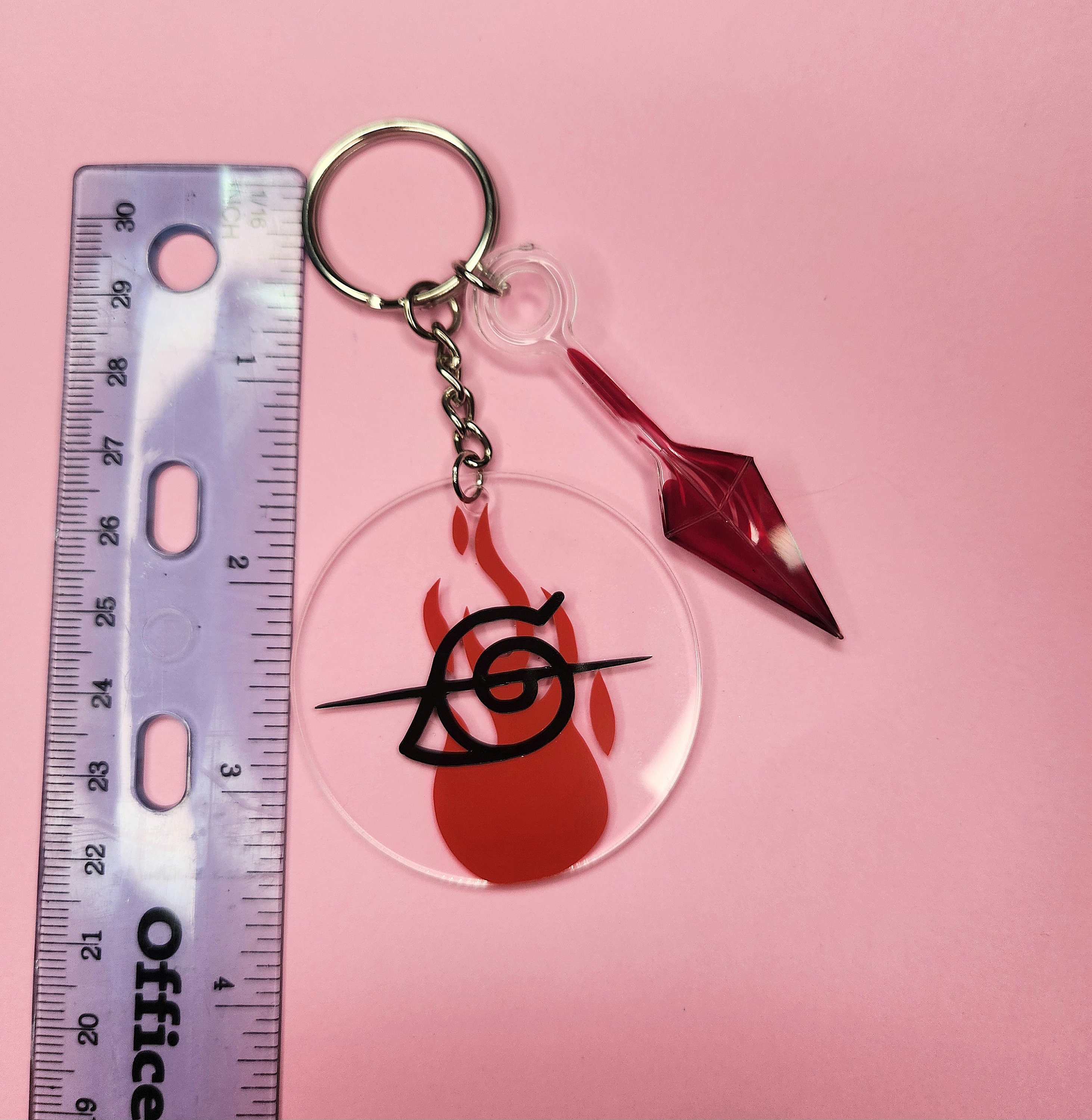 Japanese Anime Rouge Ninja Leaf Village Keychain I Bloody Kunai I Gift ...