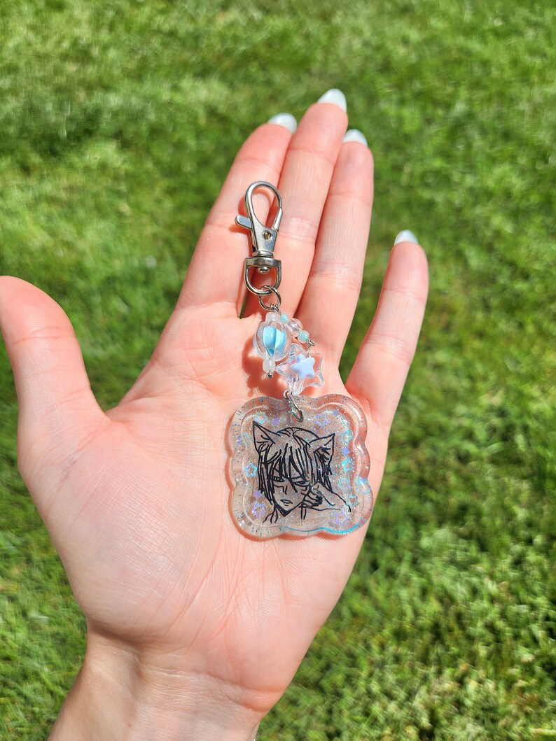 Nanami X Tomoe, Japanese Anime Hand Drawn Resin Keychain Set, Anime ...