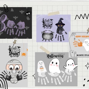 Printable Halloween Hand Print Craft Mega Bundle 24 Templates - Etsy
