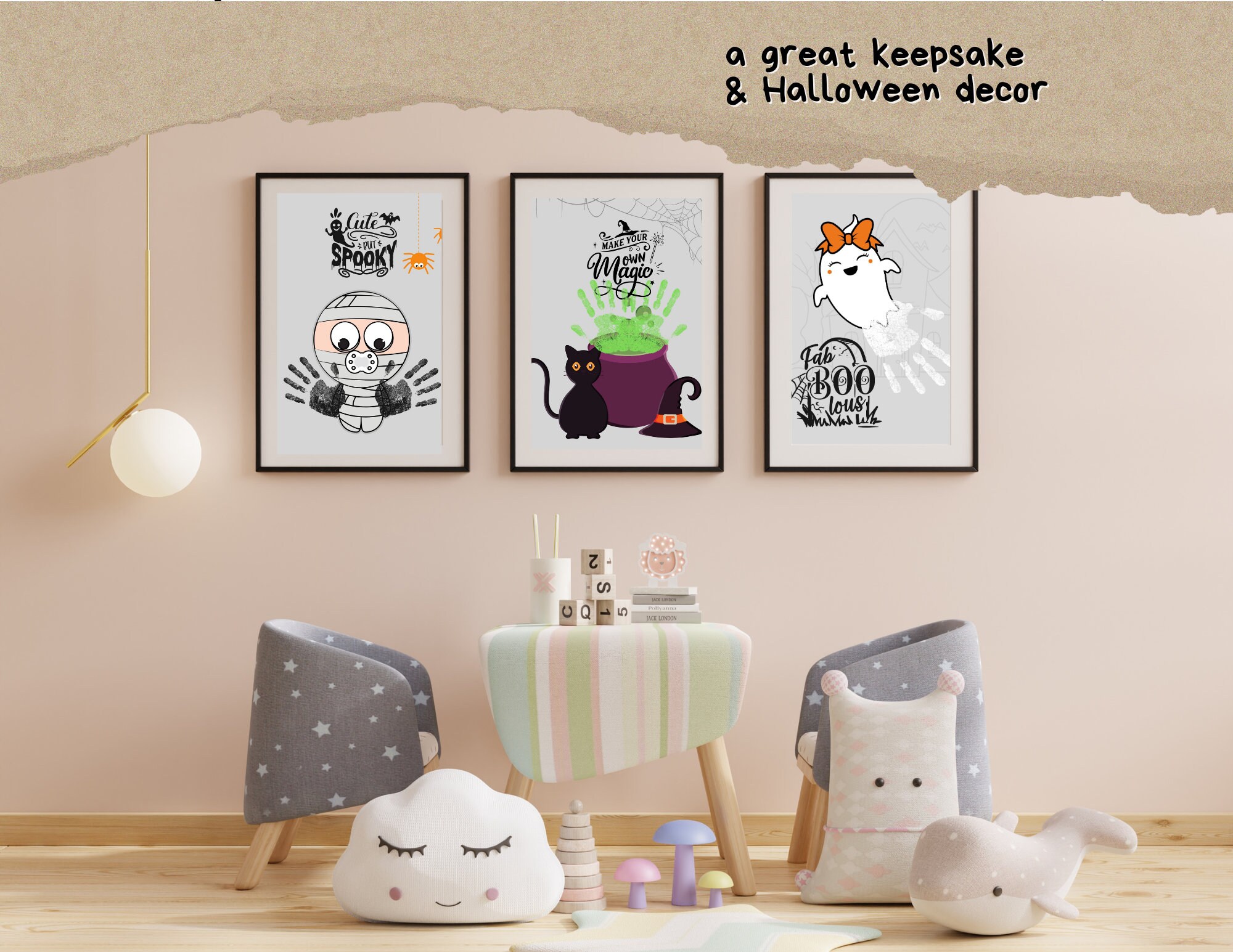 Printable Halloween Hand Print Craft Mega Bundle 24 Templates - Etsy