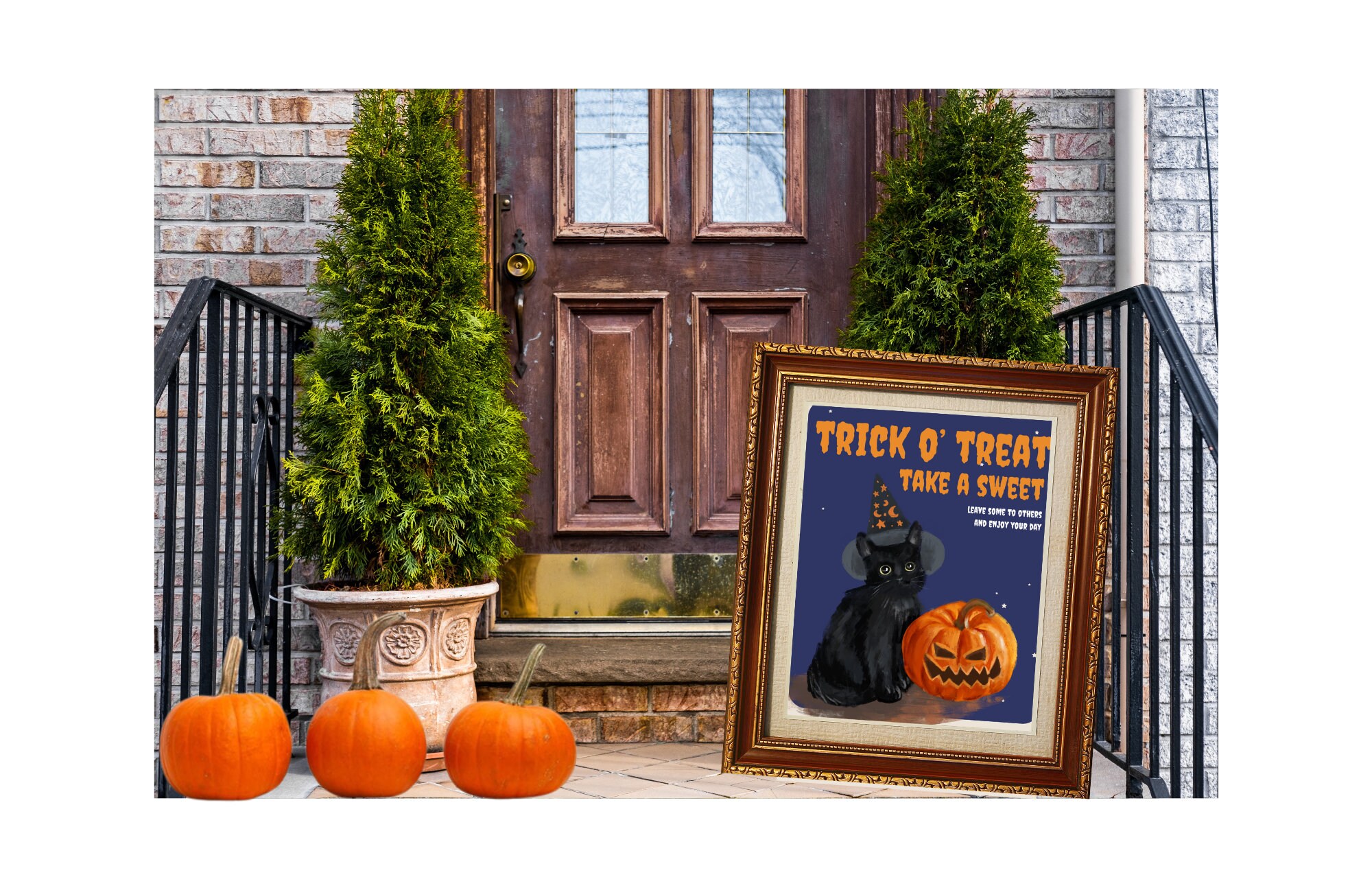 Take a Treat Halloween Printable Sign - Etsy