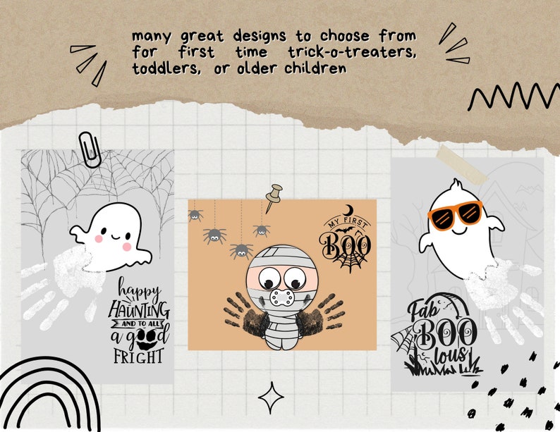 Printable Halloween Hand Print Craft Mega Bundle 24 Templates - Etsy