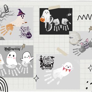 Printable Halloween Hand Print Craft Mega Bundle 24 Templates - Etsy