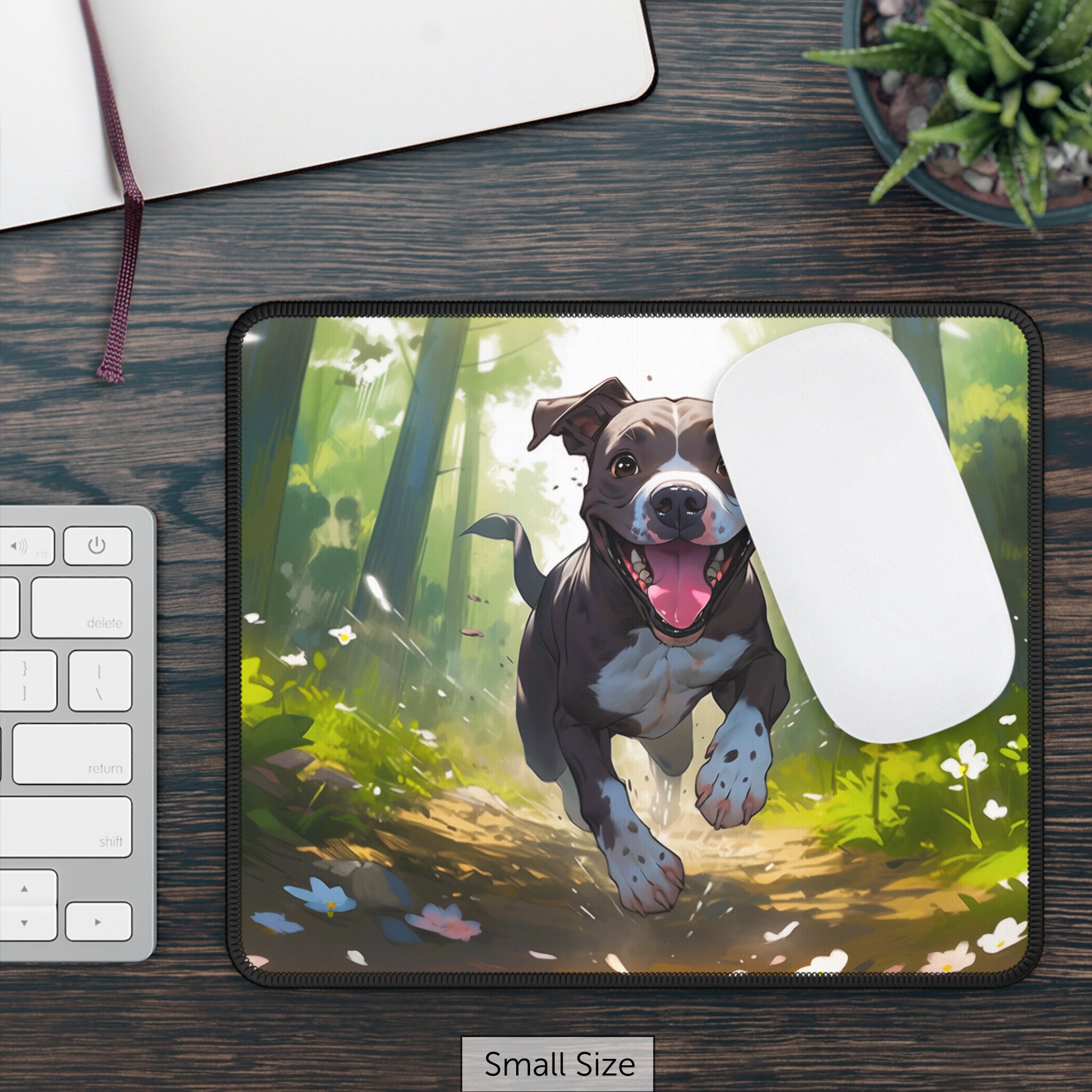 Anime Dog Pitbull Mouse Pad Cartoon Dog Desk Mat Painting - Etsy
