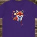 Fox Tshirt, Red Fox Tshirt, Stained Glass Fox Tshirt, Colorful Fox ...