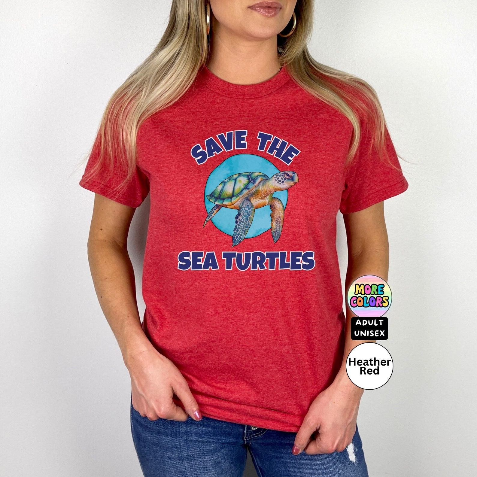 Save the Sea Turtles Colorful Ocean Life Conservation Climate Change ...