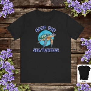 Save the Sea Turtles Colorful Ocean Life Conservation Climate Change ...