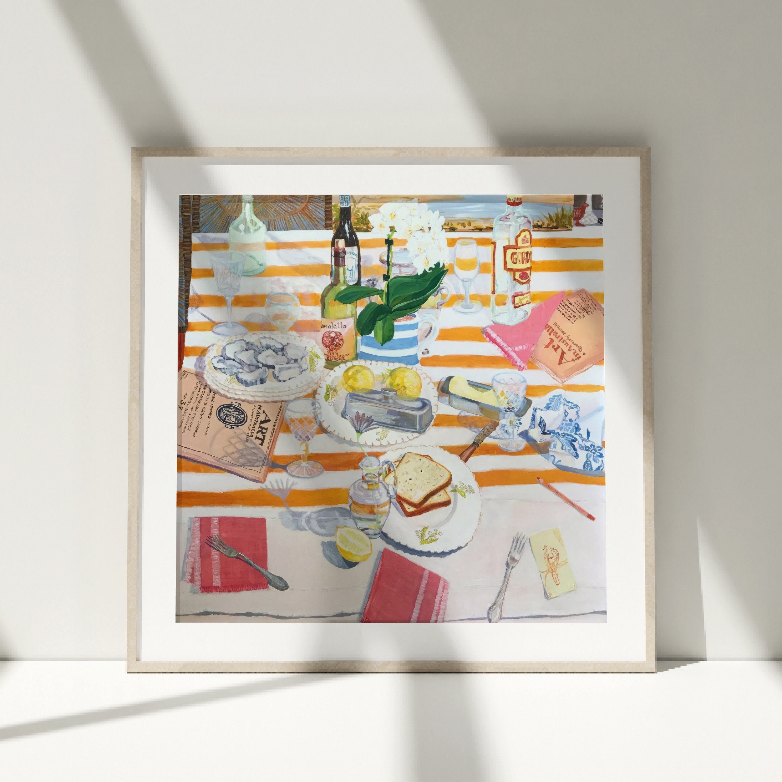 Colorful Food Art Print, Kitchen Decor, Food Illustration Art, Food ...