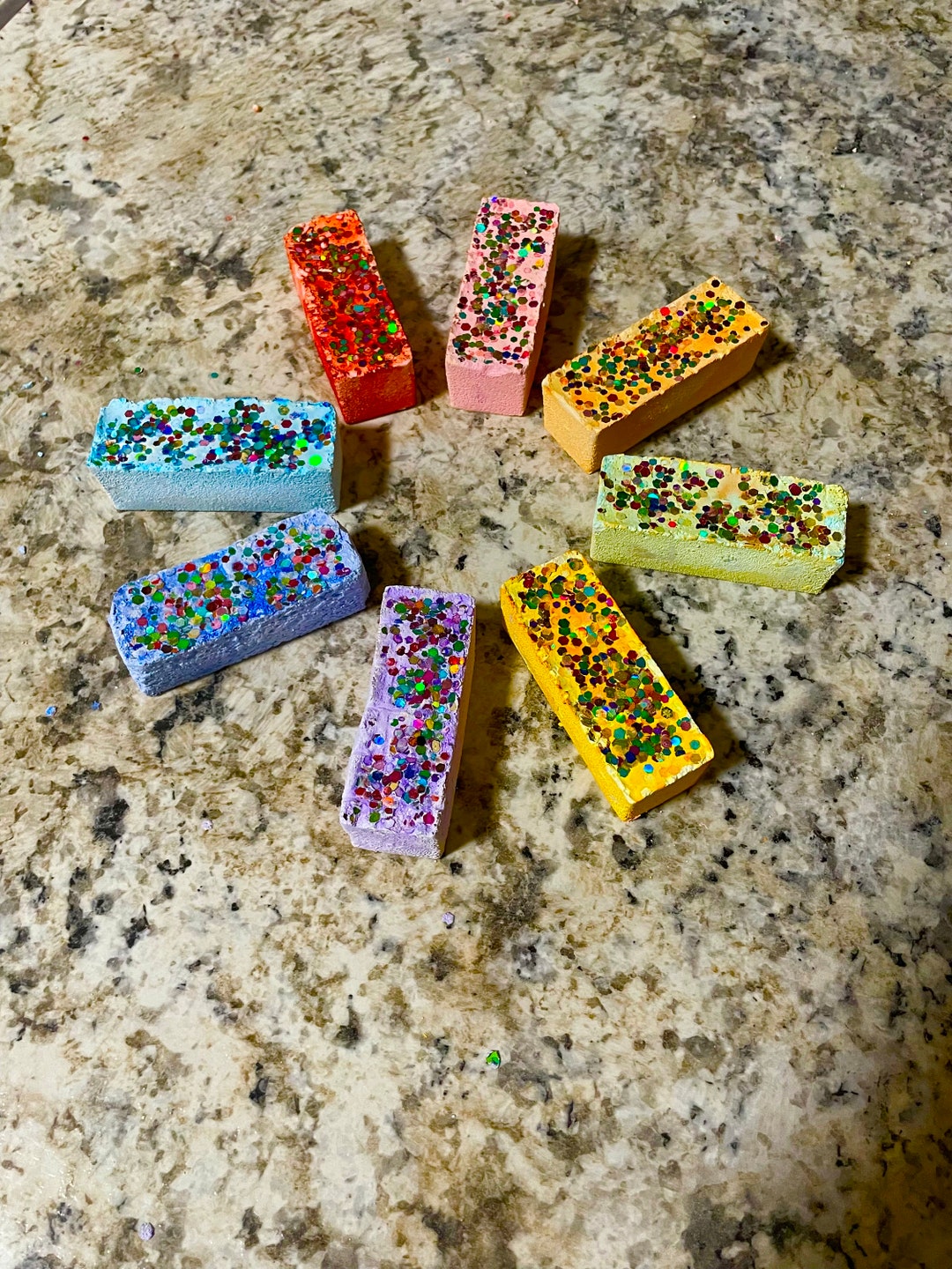 18 Soft, Fluffy, Crunchy Rectangular Bars With Multicolored Holographic ...