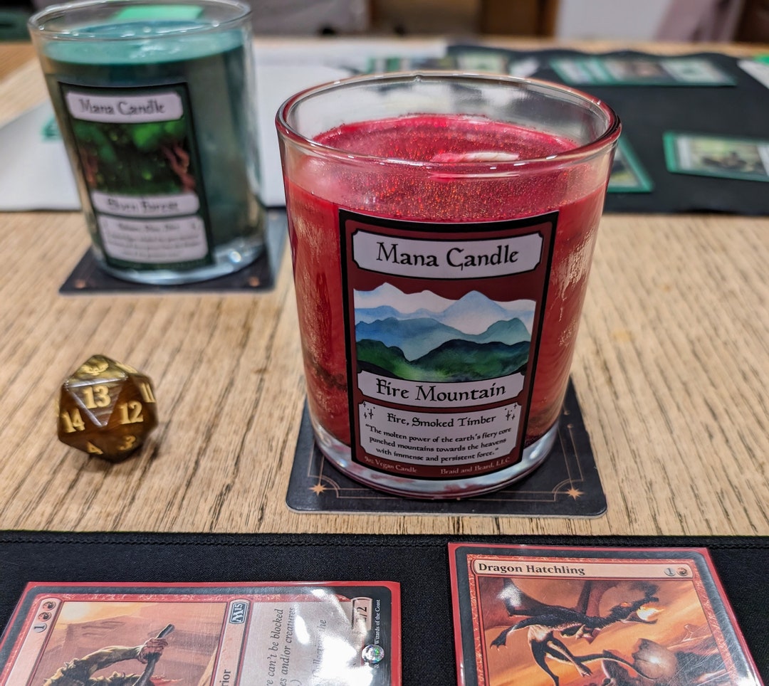 Magic, the Gathering Gift | Mana Candle 9oz | Smells Like Forest, Swamp, Fire, Etc. | MTG Gift ...