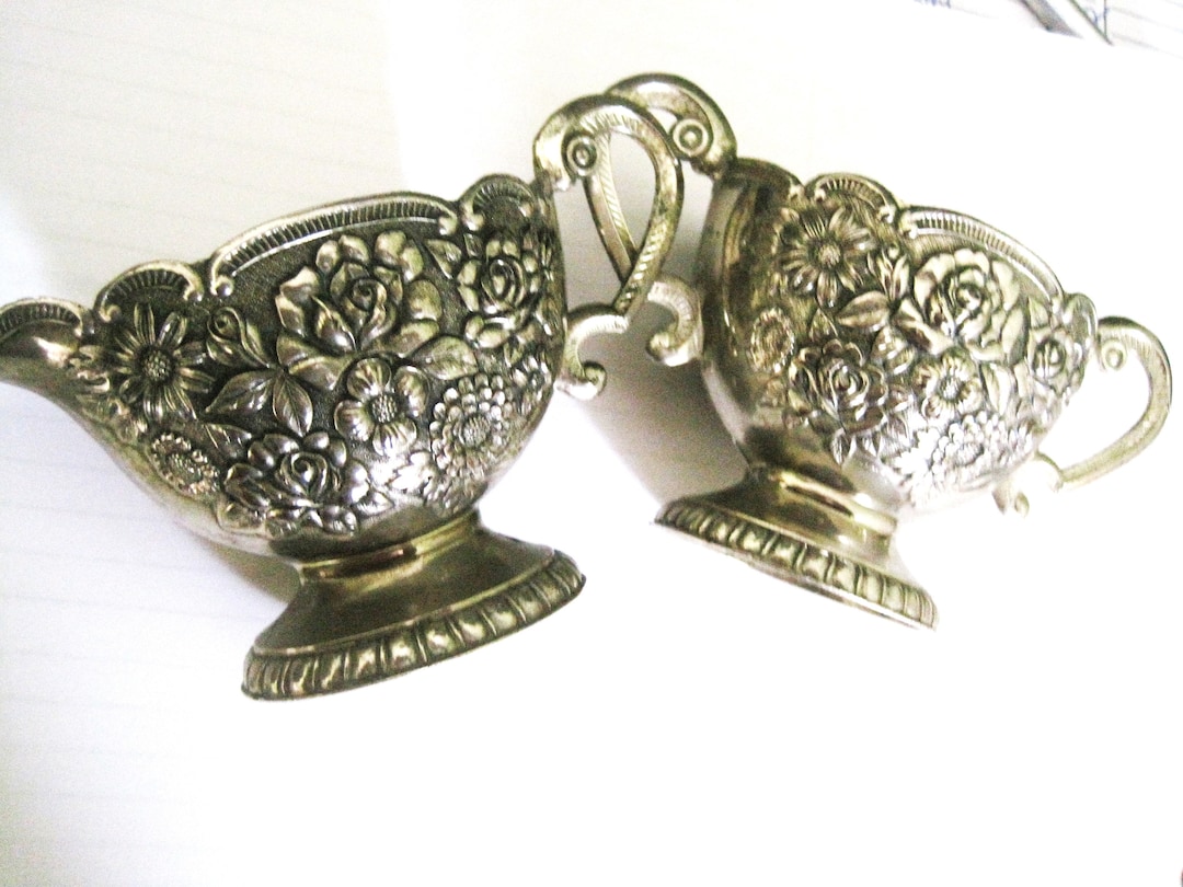 A Vintage Ornate Sugar and Creamer Set. - Etsy