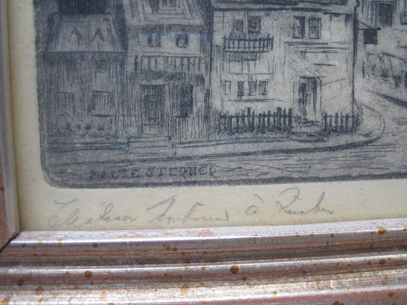 Extremely Rare, Malte Sterner Signed Engraving Called Castle Behind ...