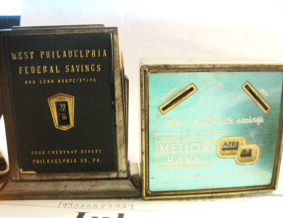 Two 1920's Promotional Coin Banks - Etsy