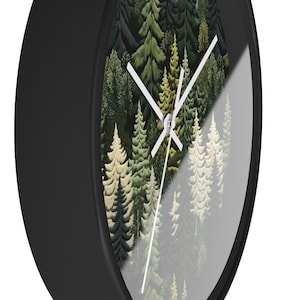 Green Forest Cottagecore Wall Clock, Tree Witchy Nature Kitchen Wall ...