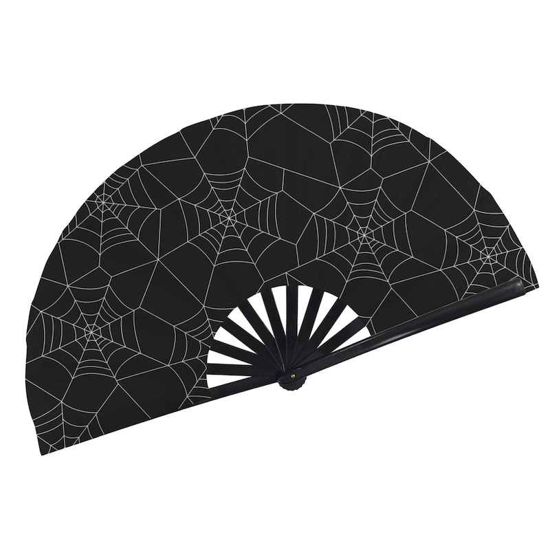 Gothic Black Hand Fan - Etsy