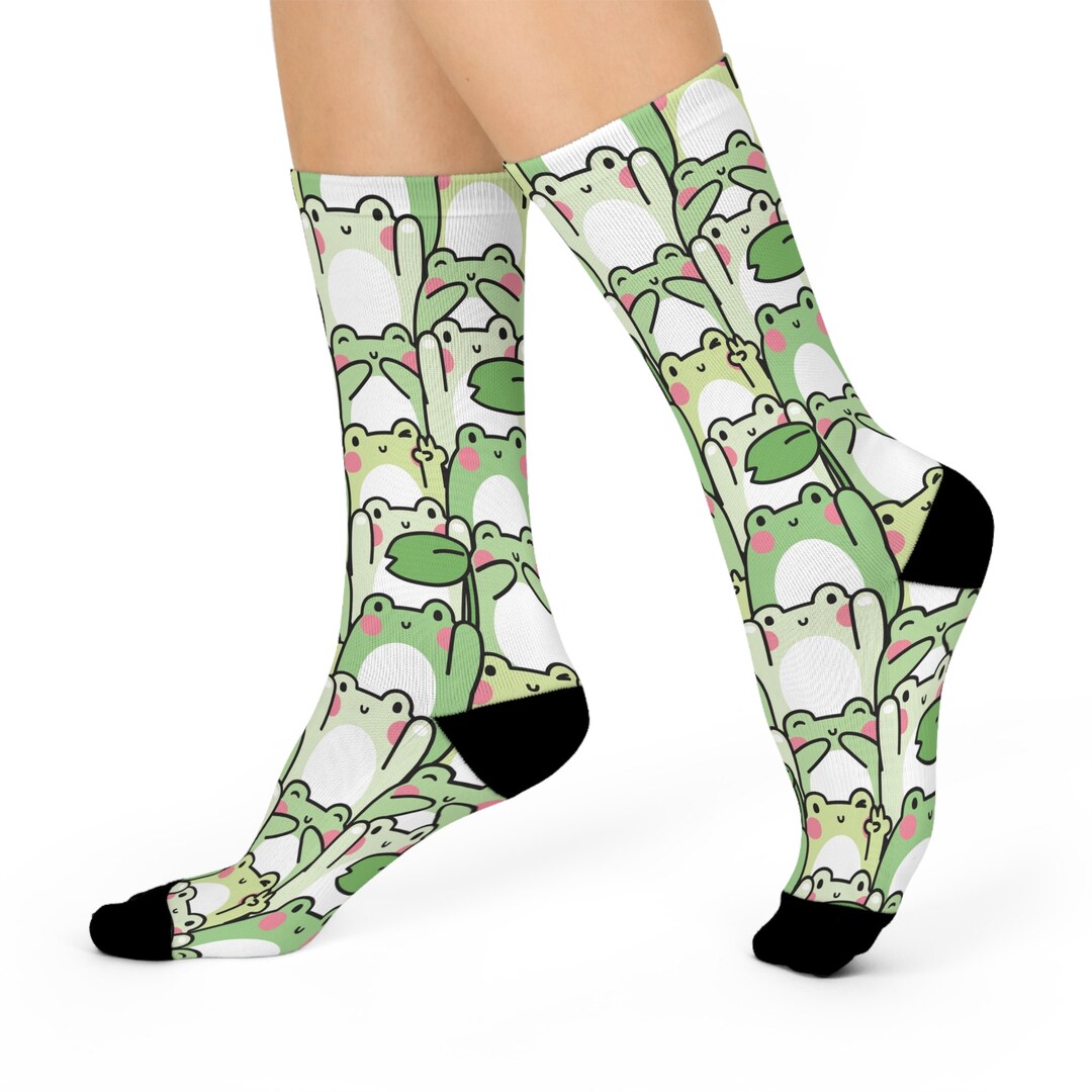 Green Kawaii Frogs Socks, Cute Funny Socks, Gen Z Gift, Womens Adults Unisex Socks - Etsy