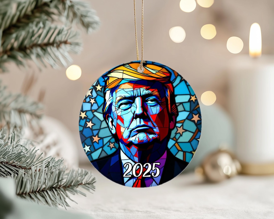 Donald Trump Ornament, 2025 USA Travel Stained Glass Mosaic Art for ...
