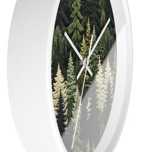 Green Forest Cottagecore Wall Clock, Tree Witchy Nature Kitchen Wall ...