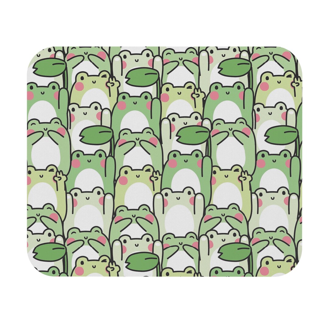 Funny Frogs Mouse Pad, Cute Kawaii Aesthetic, Gen Z Gift, Small ...