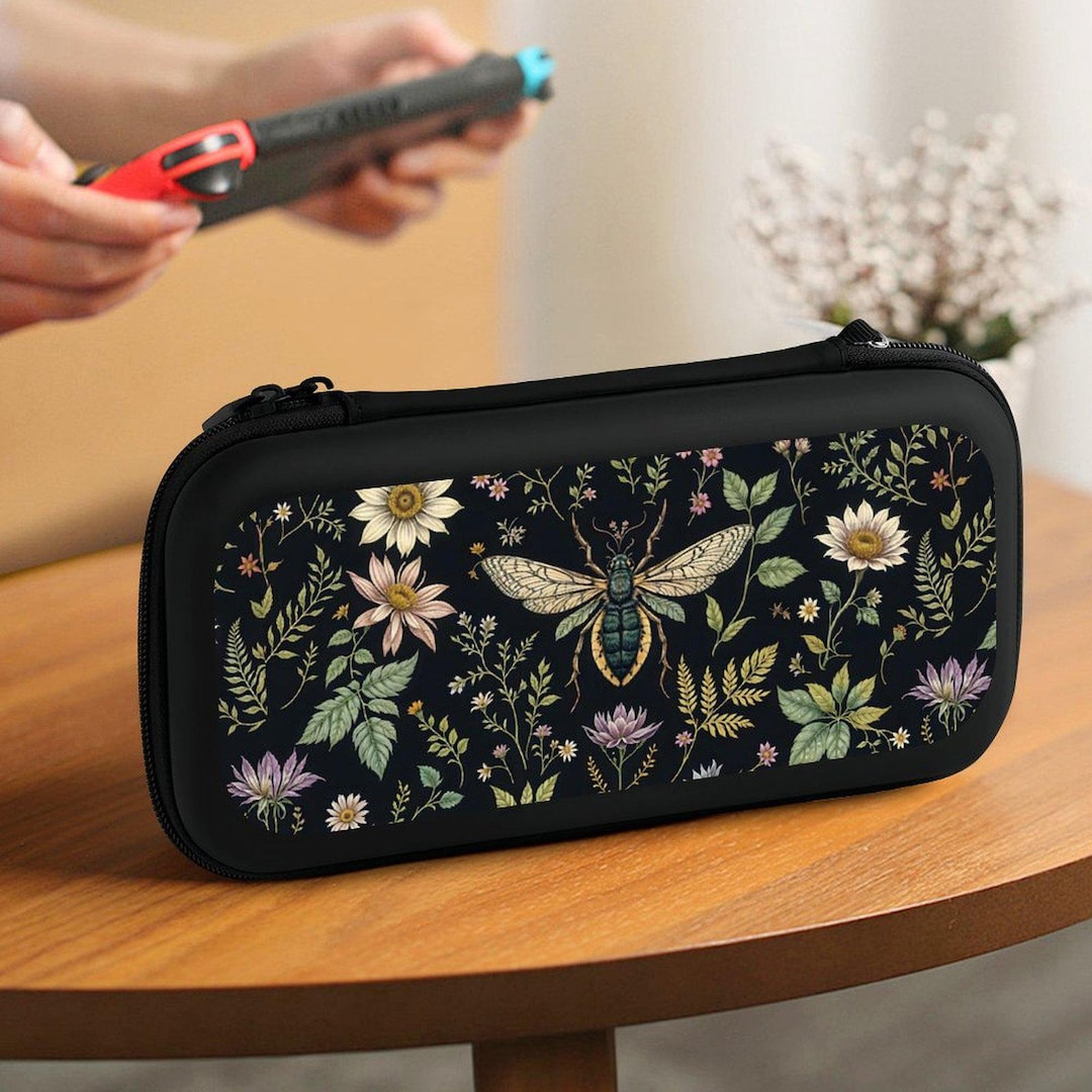 Green Wildflower Nintendo Switch Case, Gothic Cottagecore Game Cover ...