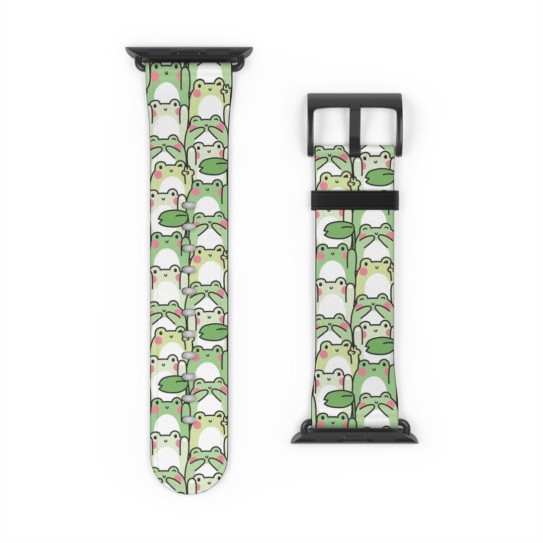 Cute Kawaii Frogs Watch Band, Funny Anime iPhone Accessories, Green ...