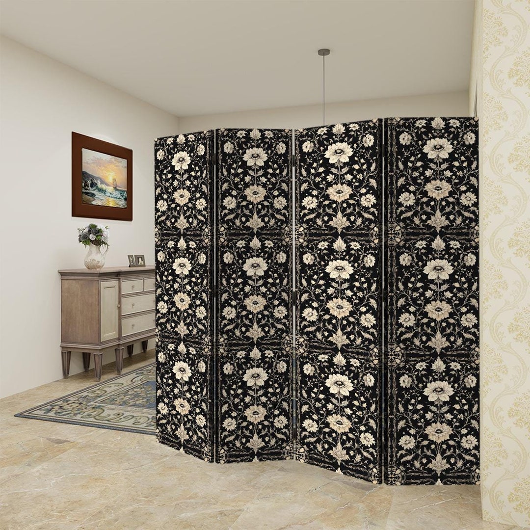 Victorian Floral Room Divider, Gothic Witchy Wall Divider, Cottagecore ...