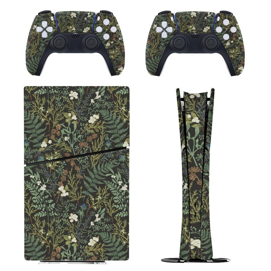 Green Wildflower PS5 Controller Slim Disc Console Skin, Nature Game ...