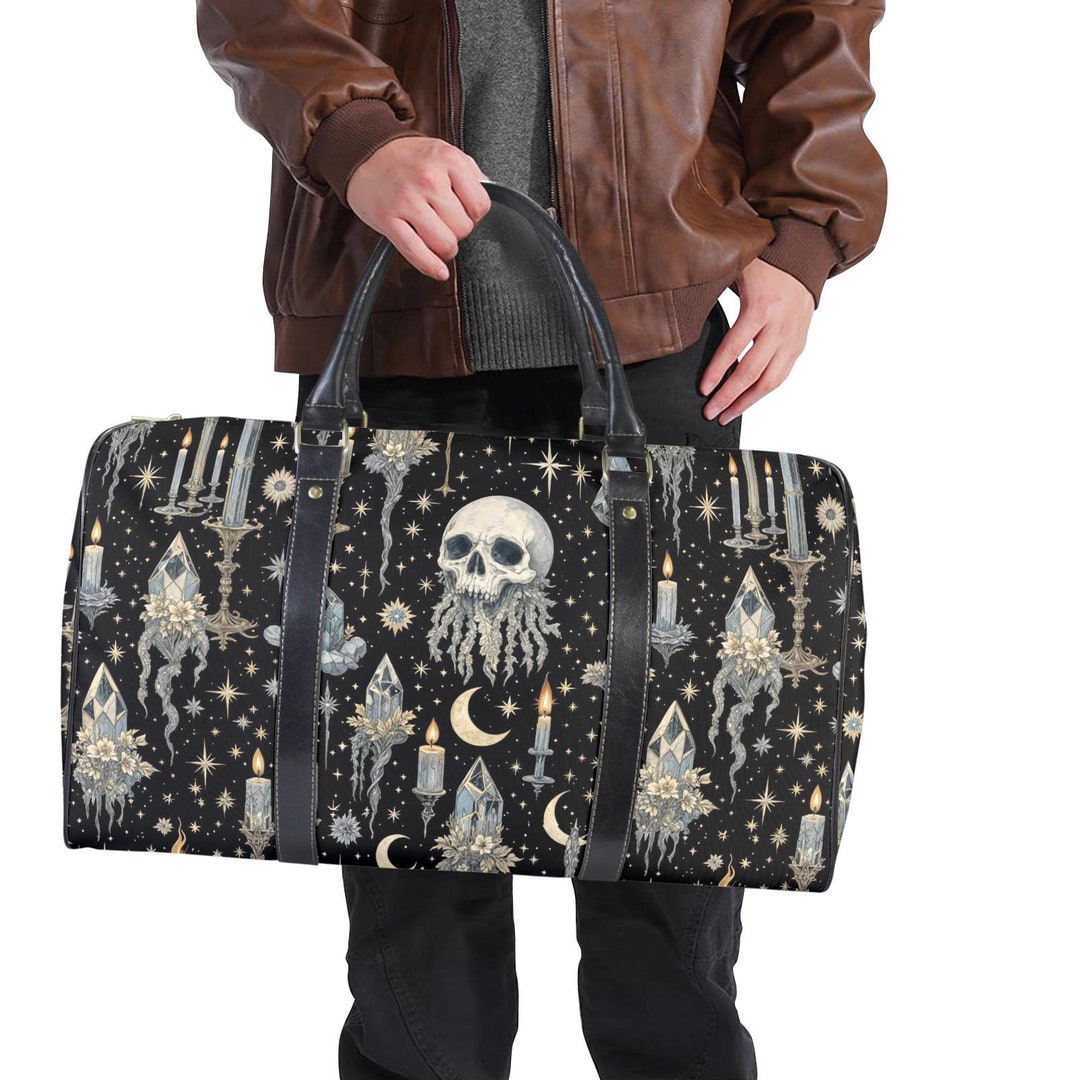 Crystal Skull Travel Bag, Gothic Large Handbag, Emo Cottagecore ...