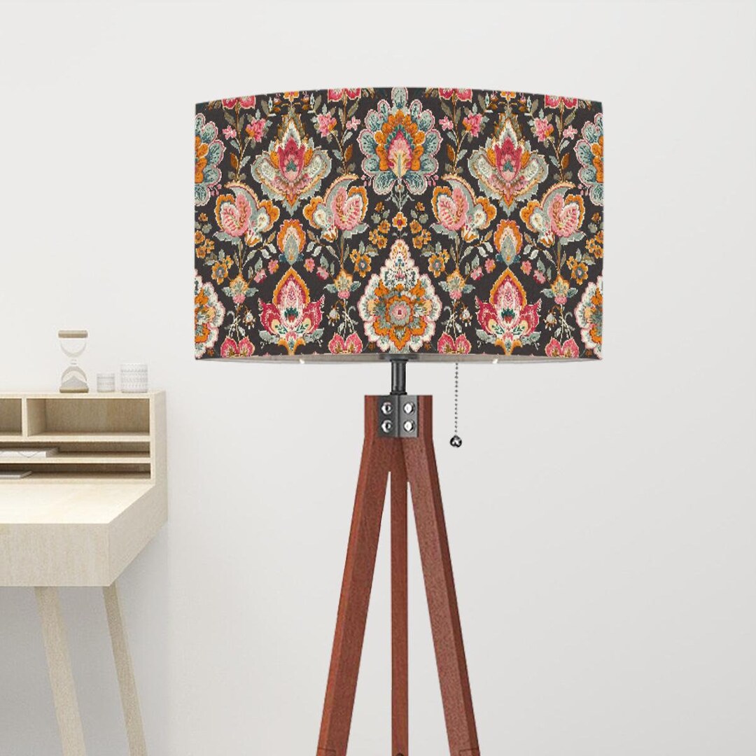 Royal Persian Floor Lamp With Printed Shade, Cottagecore Farmhouse ...