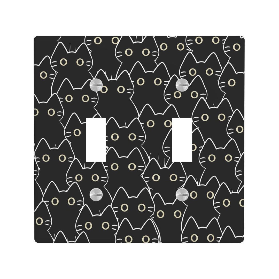 Black Cat Light Switch Cover, Funny Lighting Power Plate Outlet Panel ...