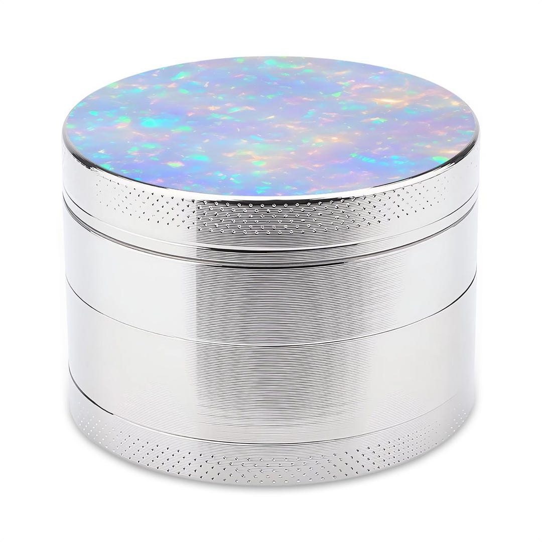 Gemstone Look Rainbow Herb Grinder, Iridescent Fantasy Hippie Metal ...