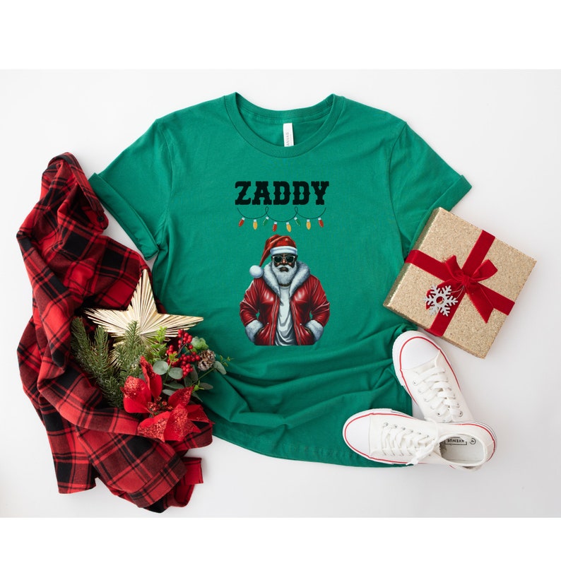 African American Santa Zaddy Shirt, Black Santa Shirt, Santa Zaddy ...