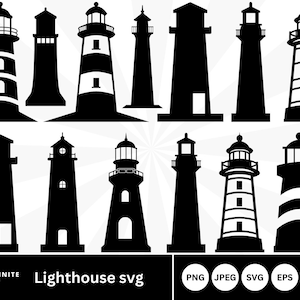 Lighthouse Svg, Lighthouse Clipart, Lighthouse Silhouette, Lighthouse ...
