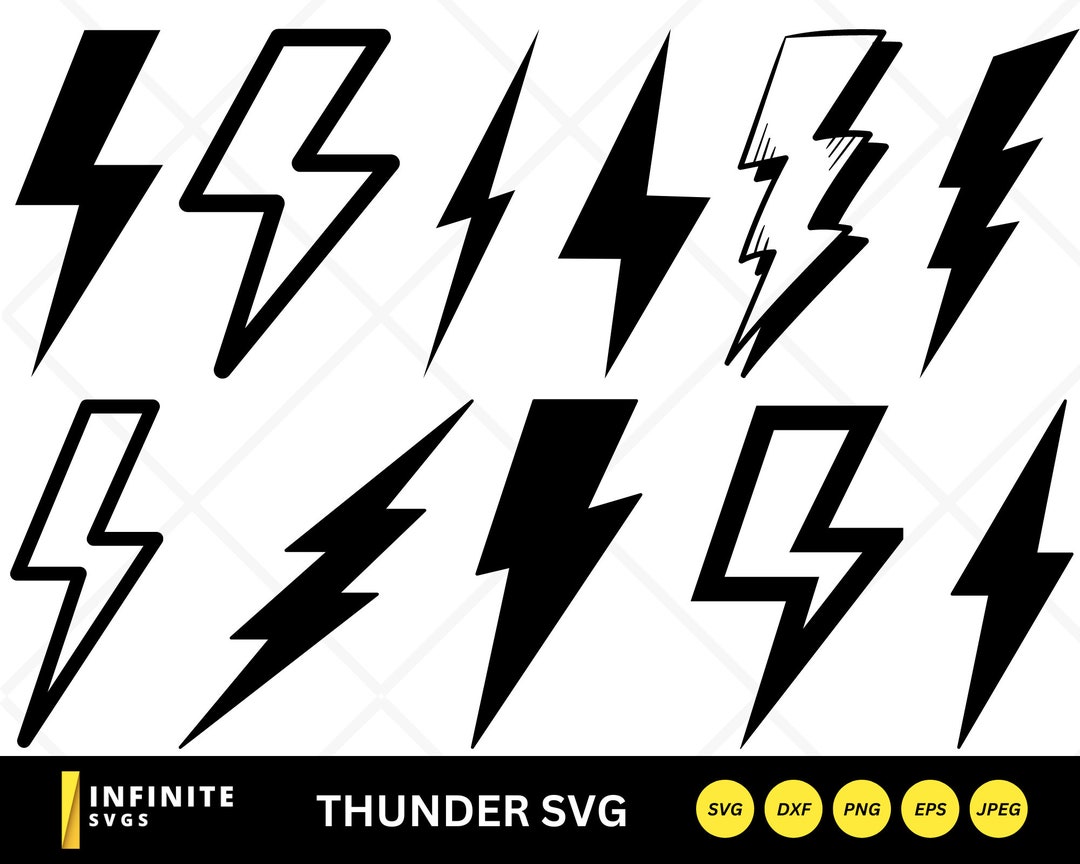 Thunder Svg, Lightning Svg, Thunder Clipart, Lightning Bolt Svg, Lightning Silhouette, Flash Svg ...