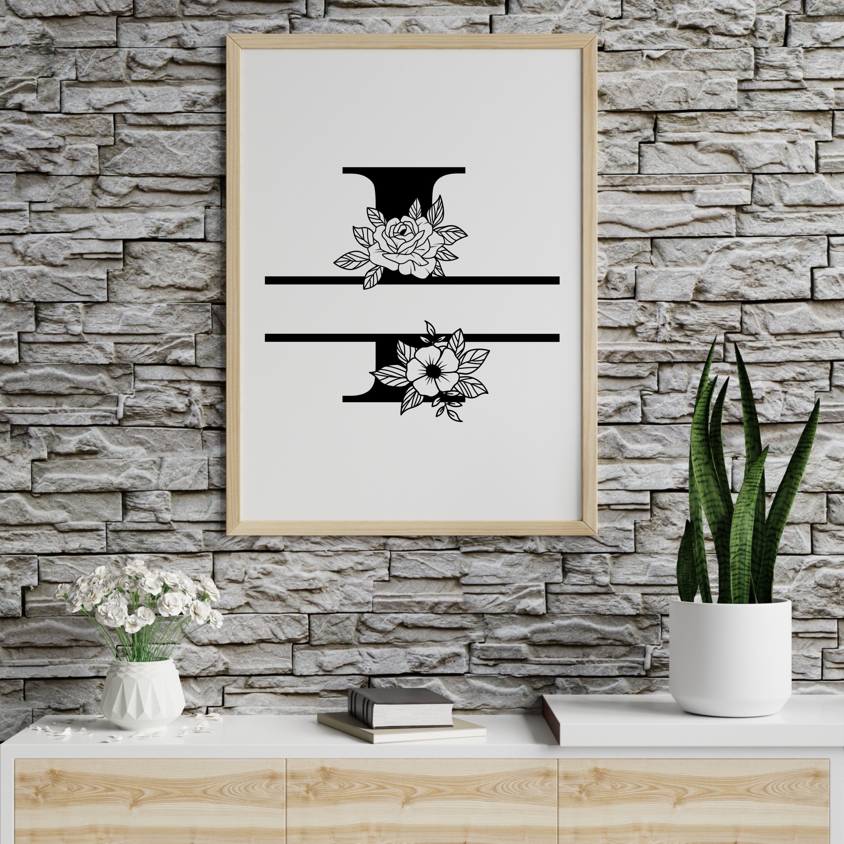 Split Monogram Svg, Split Monogram Svg Letters, Monogram Bundle ...