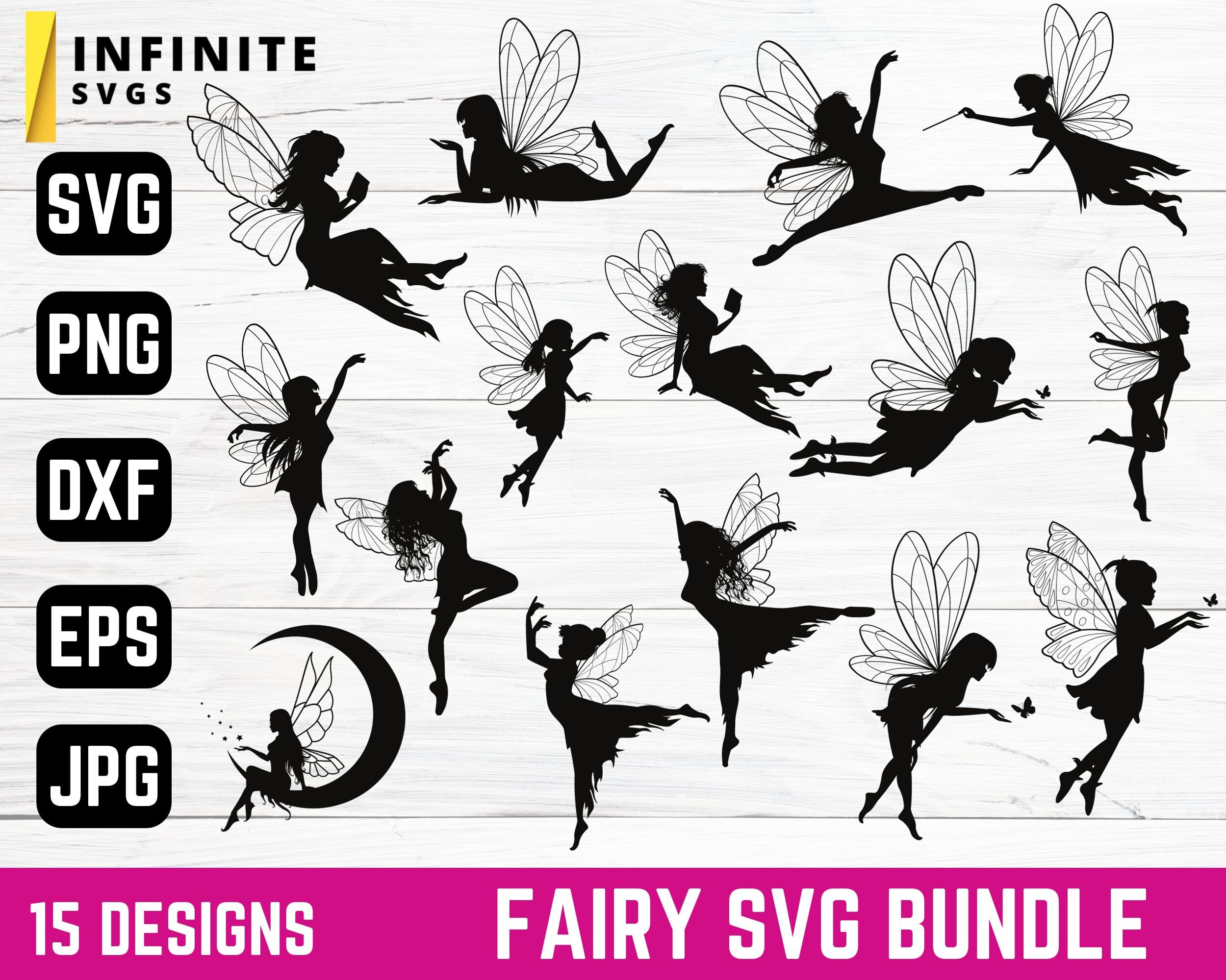 Fairy Svg 15 Design Fairy Silhouette Fairy Clipart Svg Cut Files Fairy ...