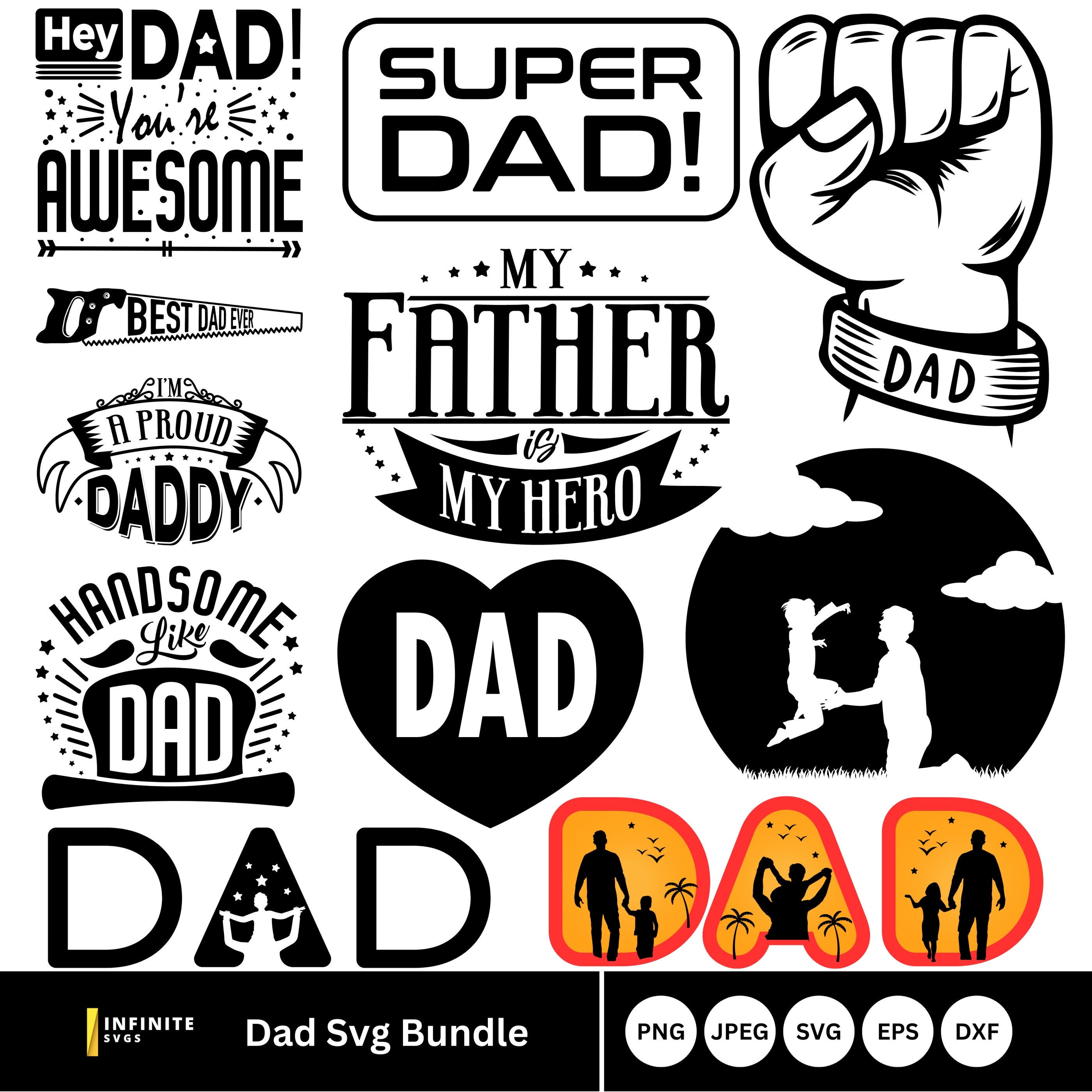 Dad Svg, Dad Quotes Svg, Father Day Svg, Dad Svg Files, Dad Clipart ...