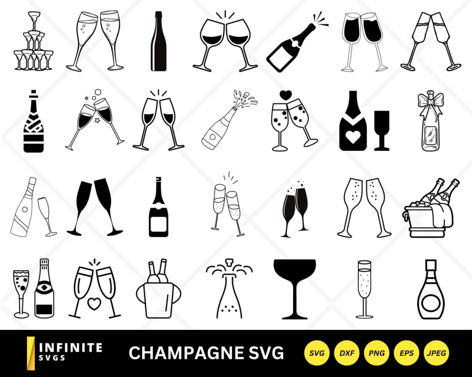Champagne Svg - Champagne Bottle SVG - Celebration Svg - Happy New Year ...