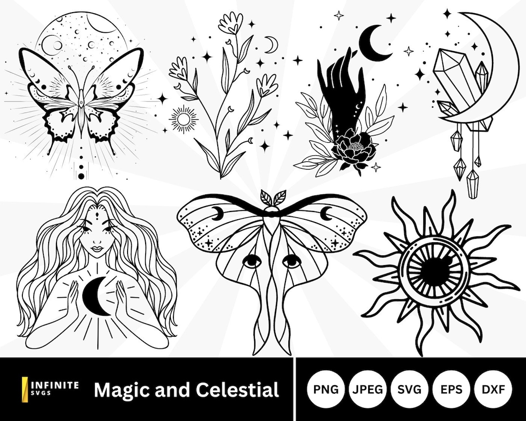 Magic and Celestial Svg, Magic Svg, Celestial Svg, Mystical Svg ...
