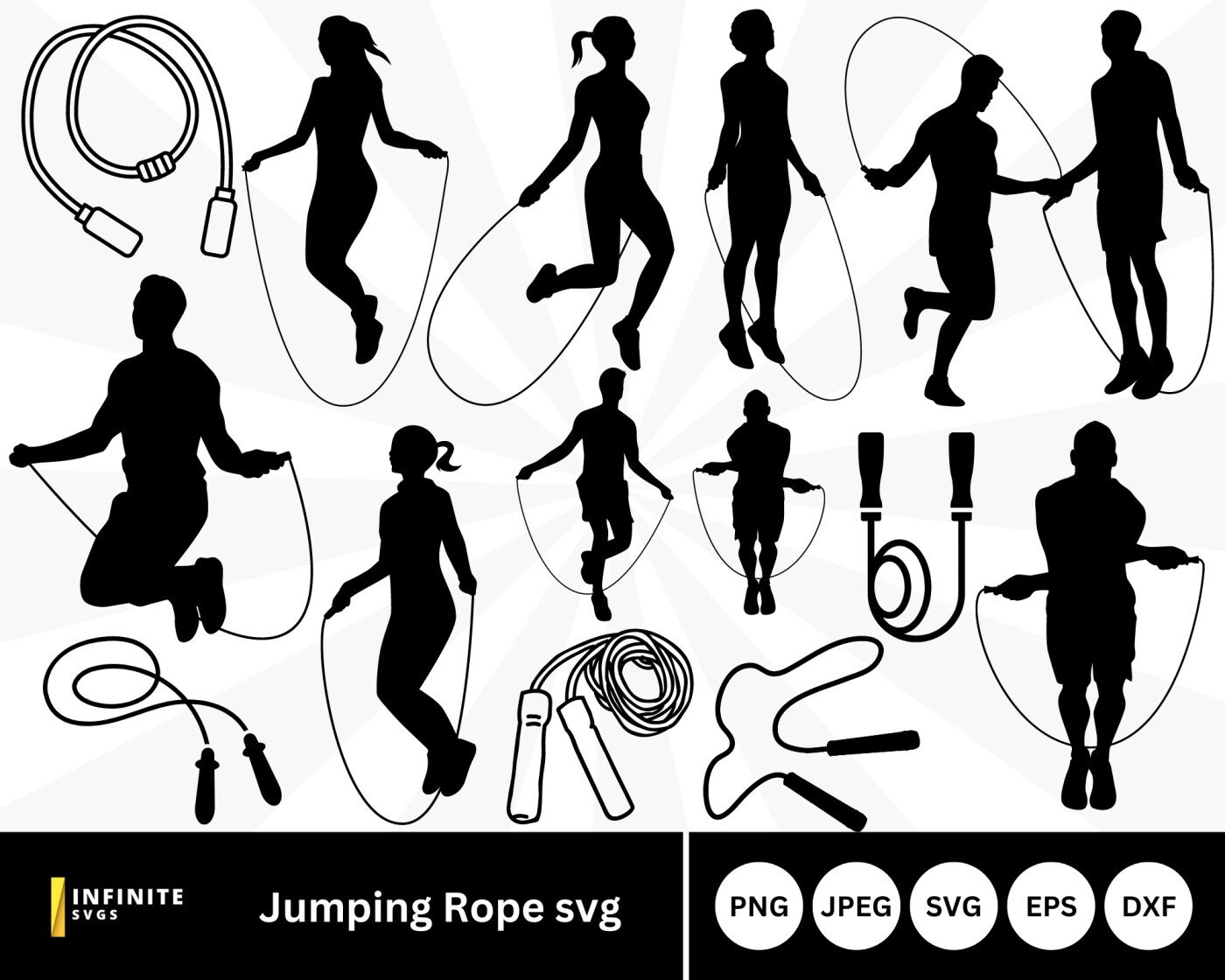 Jumping Rope Svg, Skipping Rope Svg, Jump Rope Svg, Exerise Svg, Rope ...