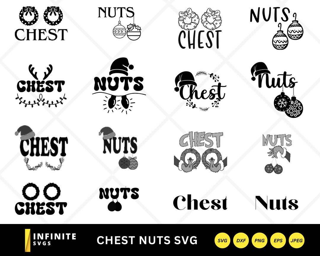 Chest Nuts Svg - 16 Design - Christmas Couple Shirt Svg - Adult ...