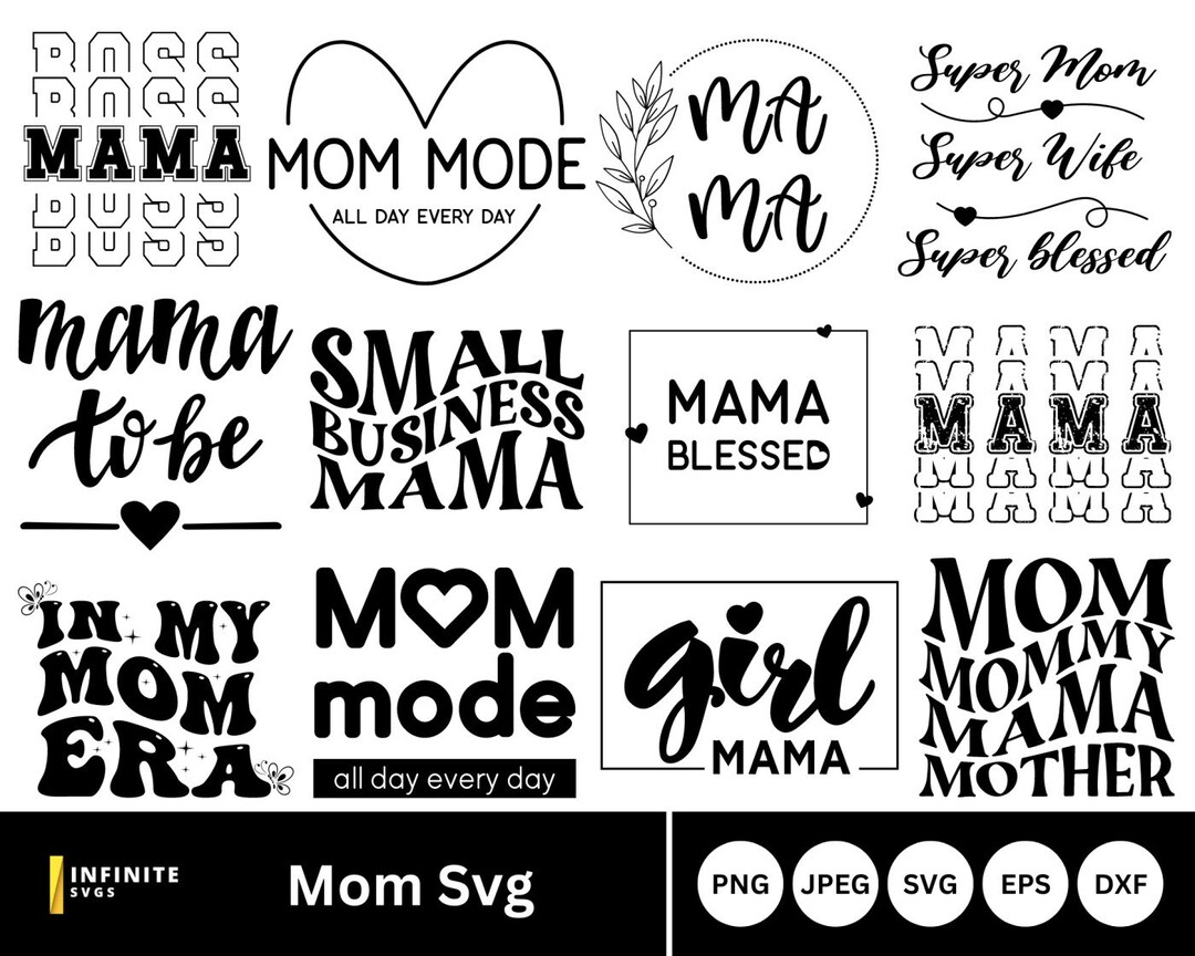 Mom Svg Mom Quotes Svg Mama Svg Blessed Mom Svg Mom Shirt Svg Mom